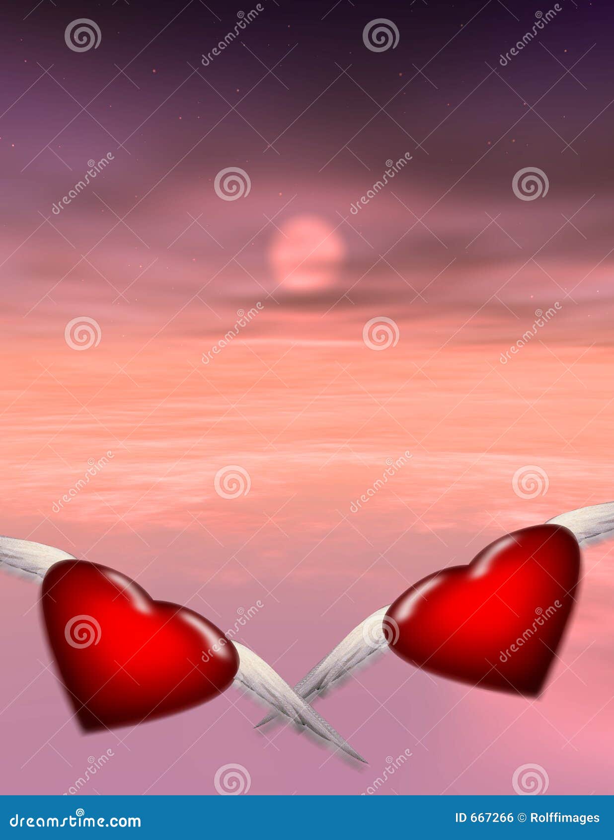 Two Hearts stock illustration. Illustration of marriage - 667266