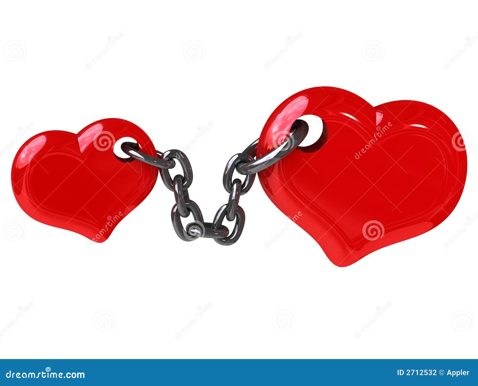 Heart With Chains And Lock Drawing