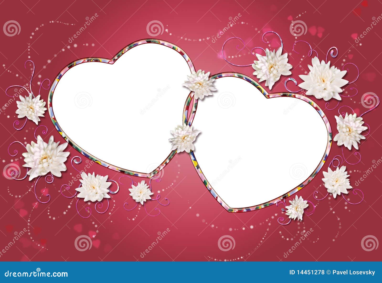 Two hearts frame collage stock illustration. Illustration of isolated ...