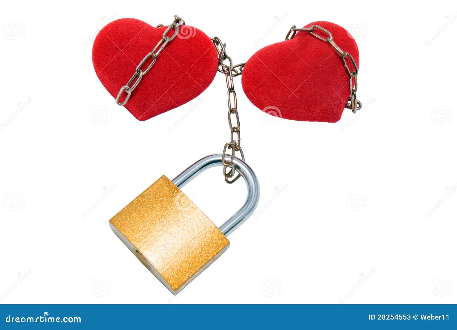 Two hearts linked chain. stock image. Image of lust, symbol - 28254553