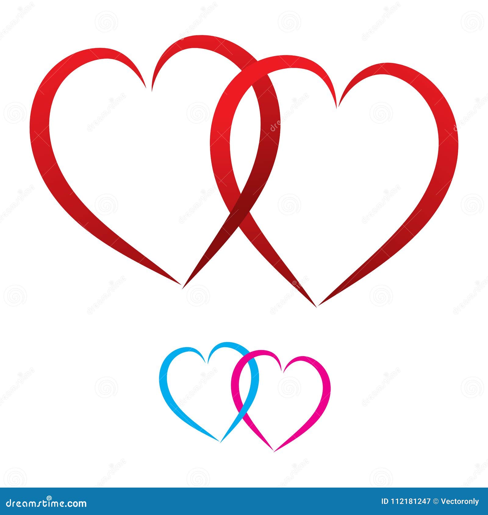 Two Combined Hearts Stock Illustrations – 46 Two Combined Hearts Stock ...