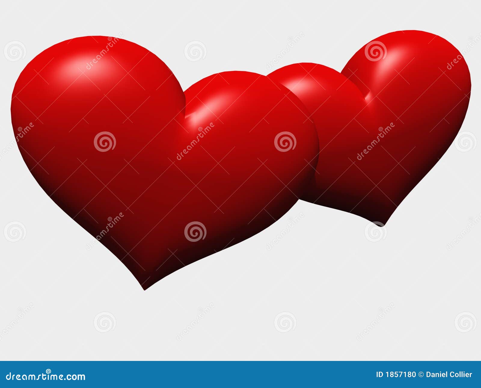 Two Hearts in Love - Isolated Stock Illustration - Illustration of ...
