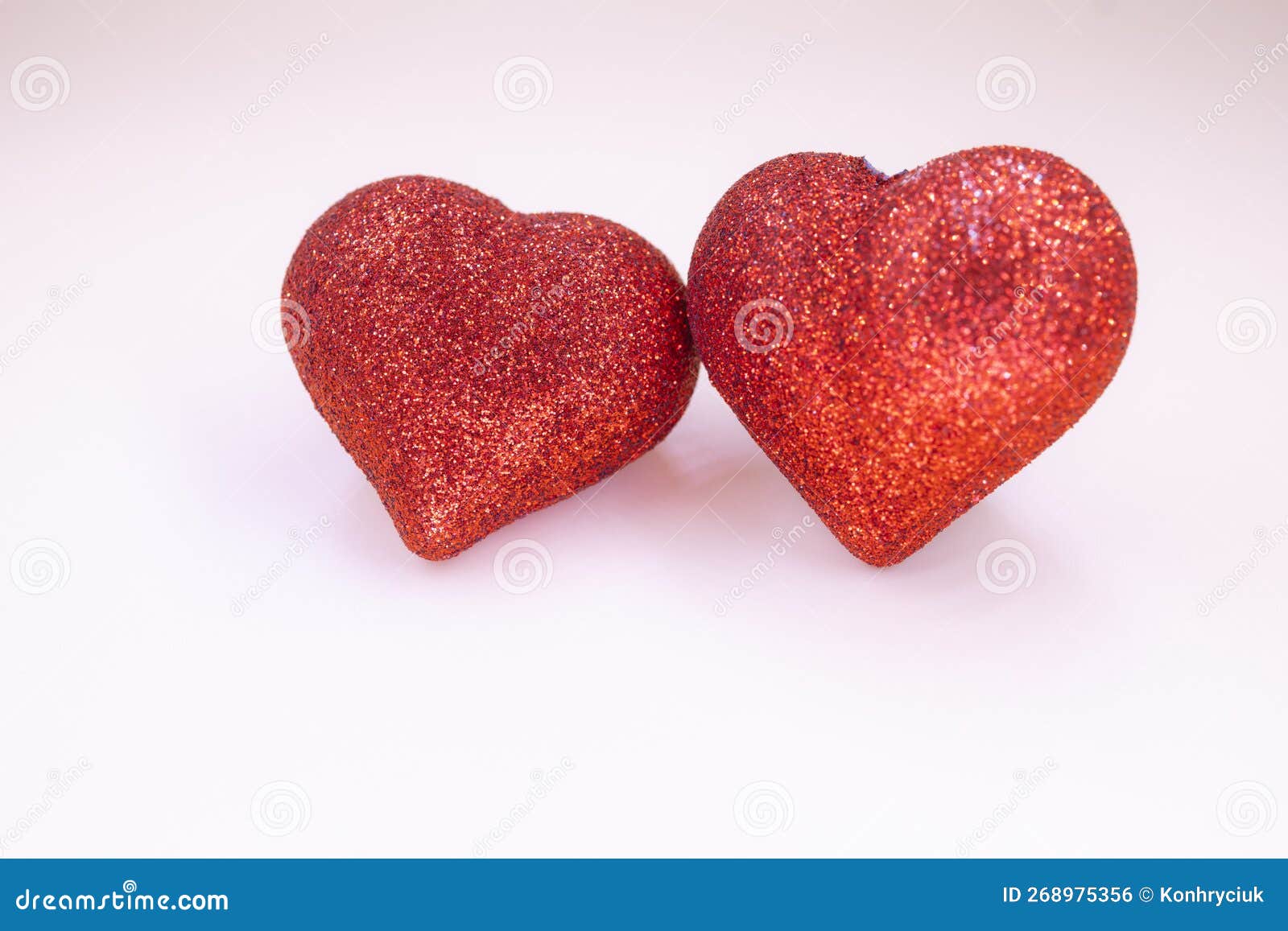 Two Hearts Shape on the Plain Background Stock Photo - Image of macro ...