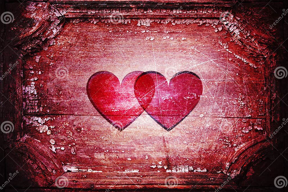 Two hearts together stock illustration. Illustration of concept - 29015615