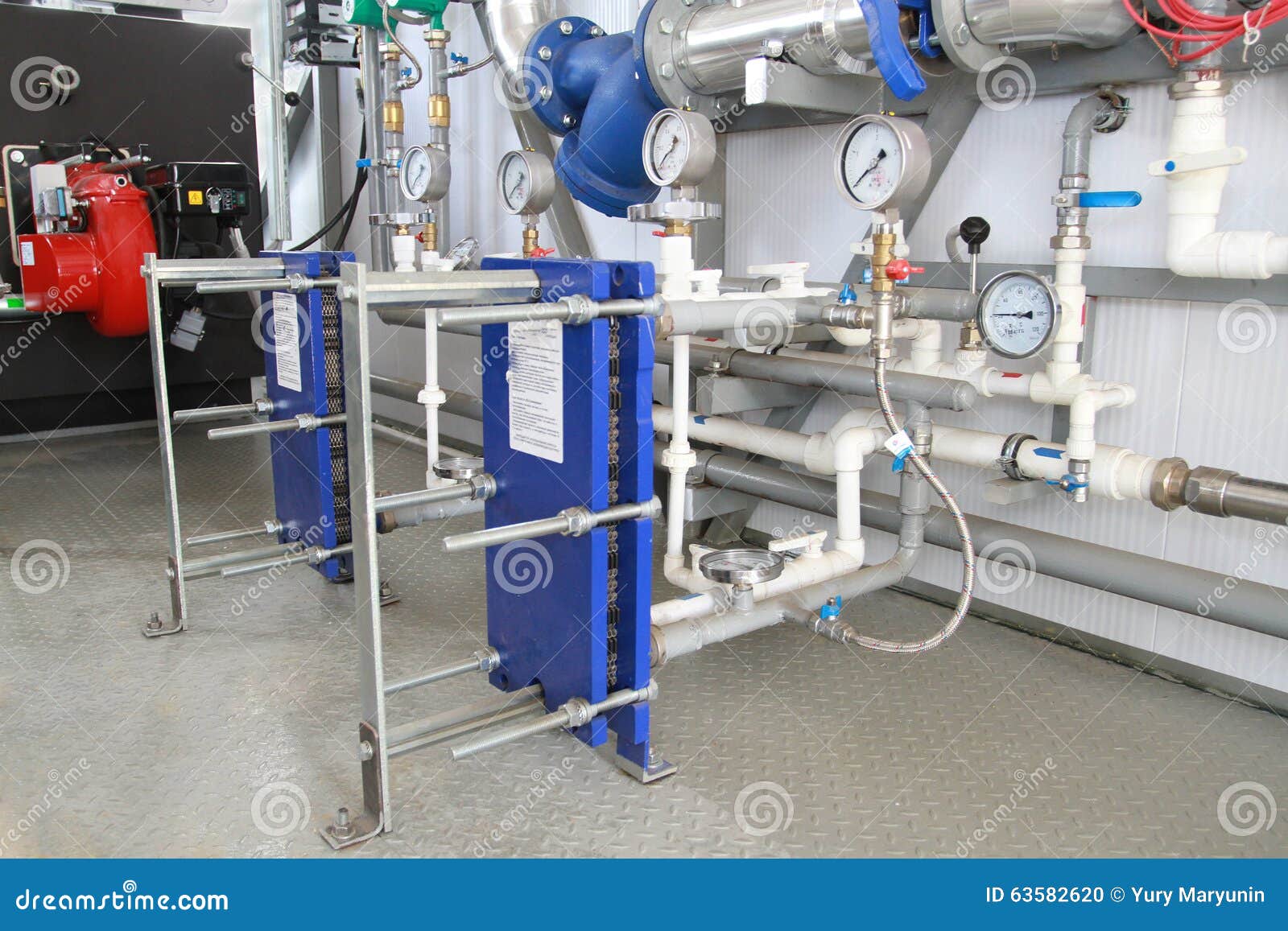 Two heat exchangers stock photo. Image of manometres - 63582620