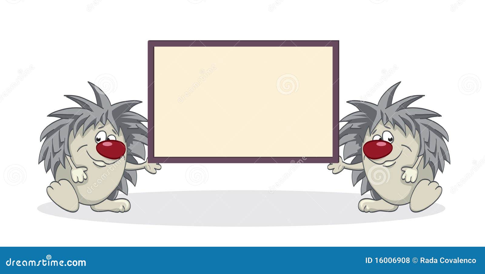 Two hedgehog and banner stock vector. Illustration of animals - 16006908