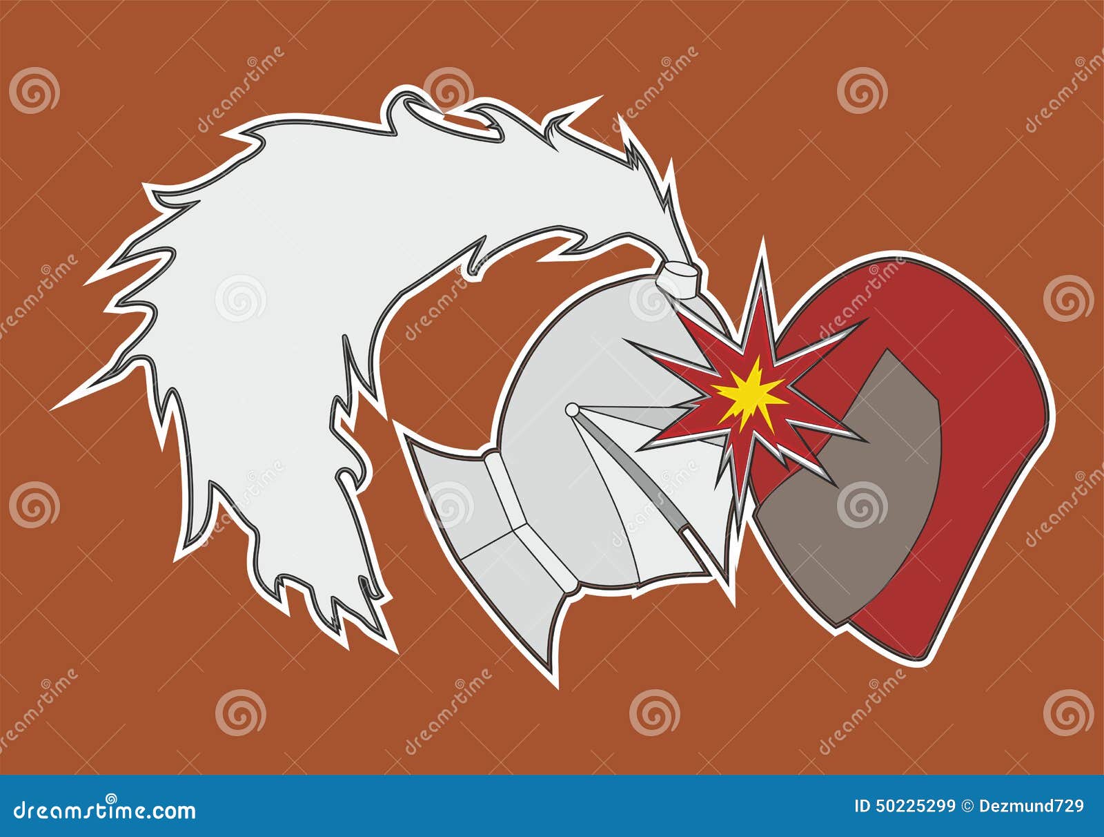 Two Helmets Collide With Each Other Cartoon Vector | CartoonDealer.com ...