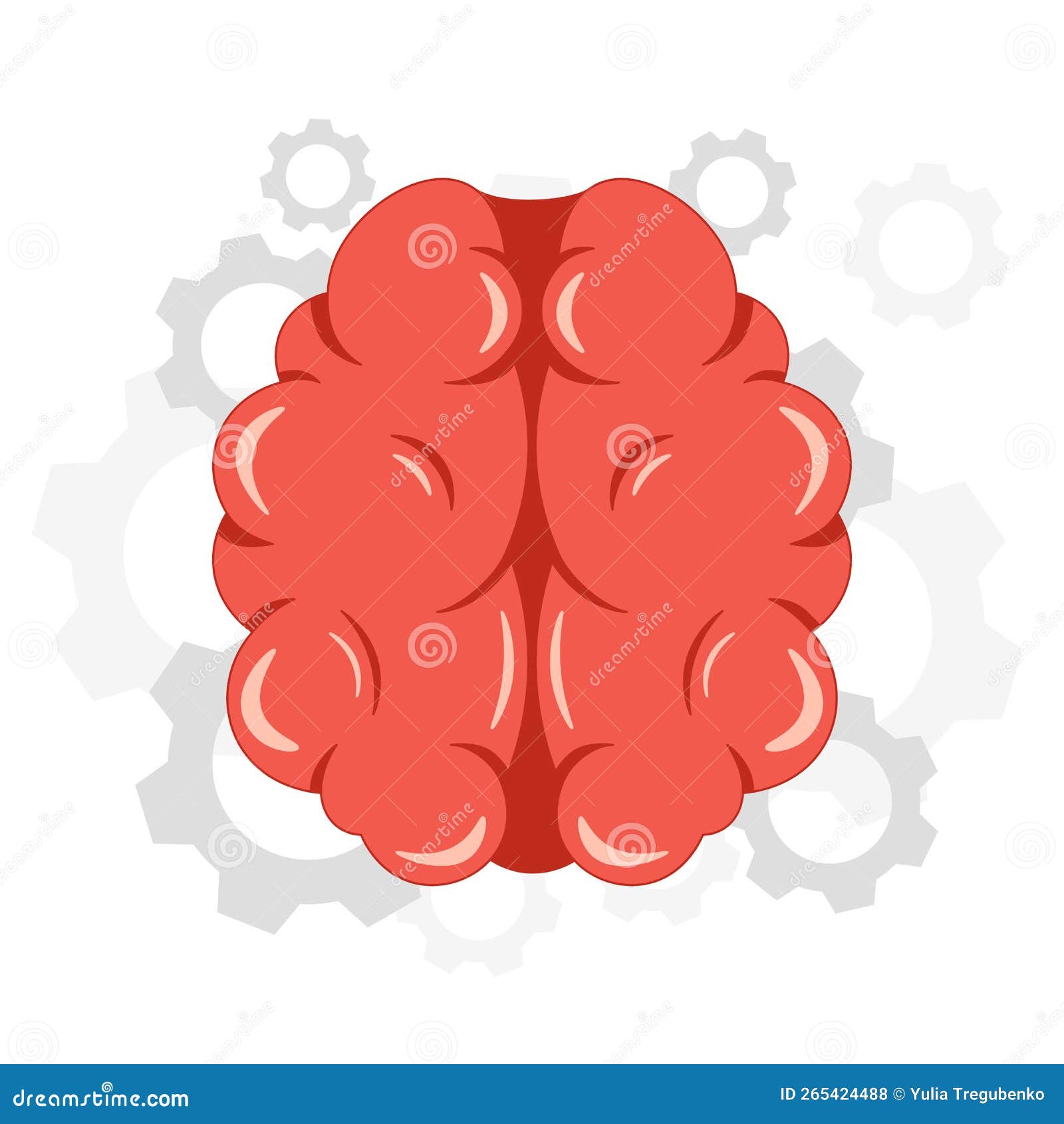 Two Hemispheres of the Brain in a Flat Style Stock Vector ...