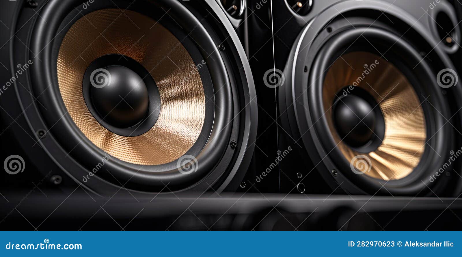 Two Hi-tech Speakers. Sound and Audio Equipment. Generative Ai Stock ...