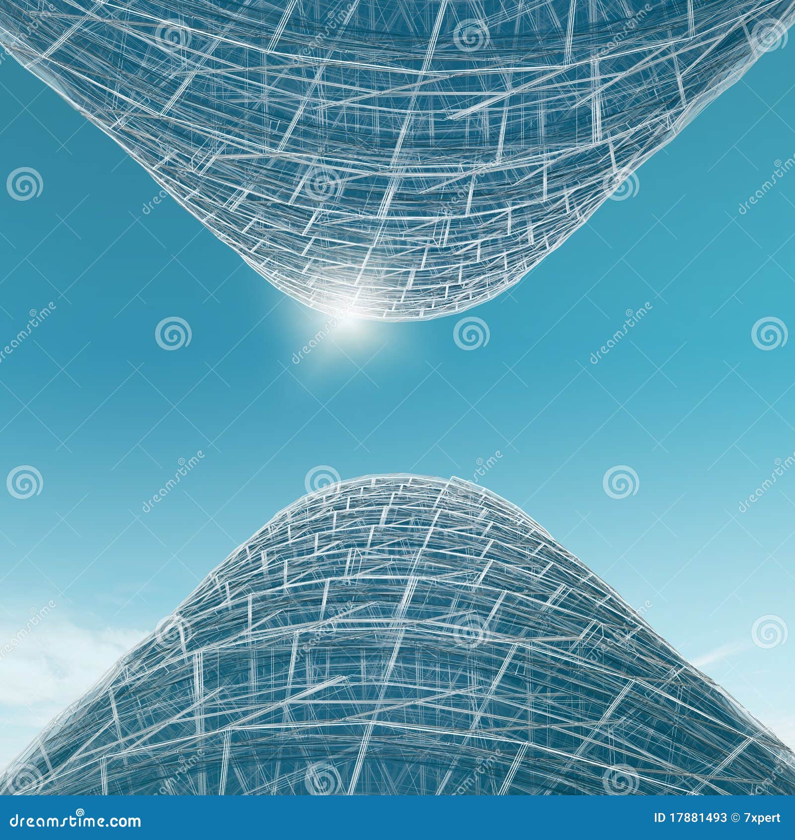 Two high buildings stock illustration. Illustration of shiny - 17881493