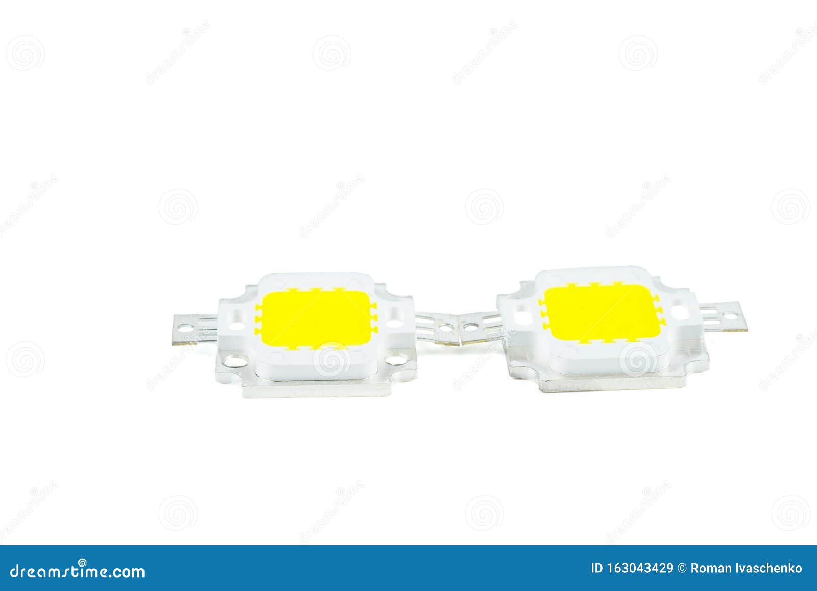 Two High Power SMD White Lighting LEDs Stock Image - Image of isolated ...