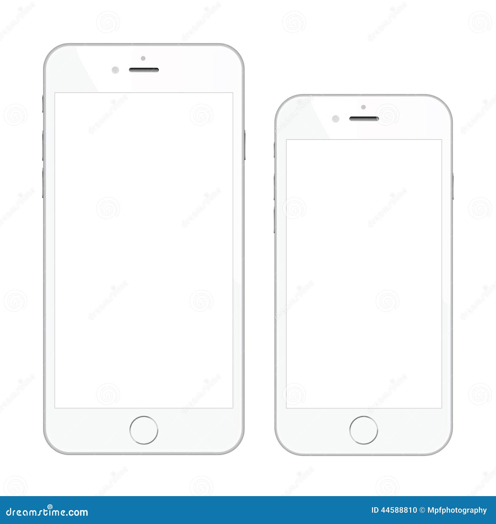 White Smartphone Similar To IPhone X Mockup Front And Back Sides ...