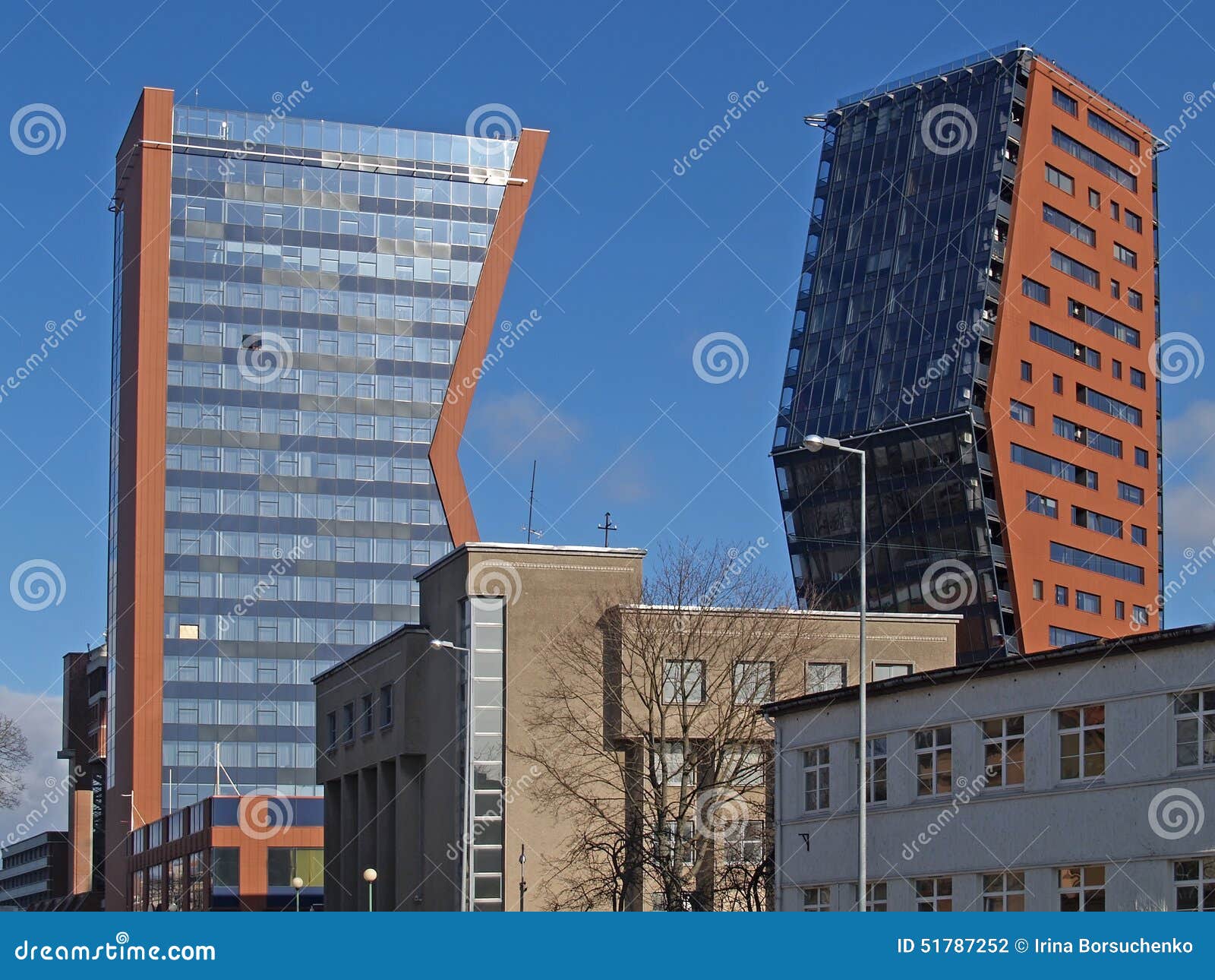 Two High-rise Buildings in Klaipeda, Lithuania Stock Photo - Image of ...