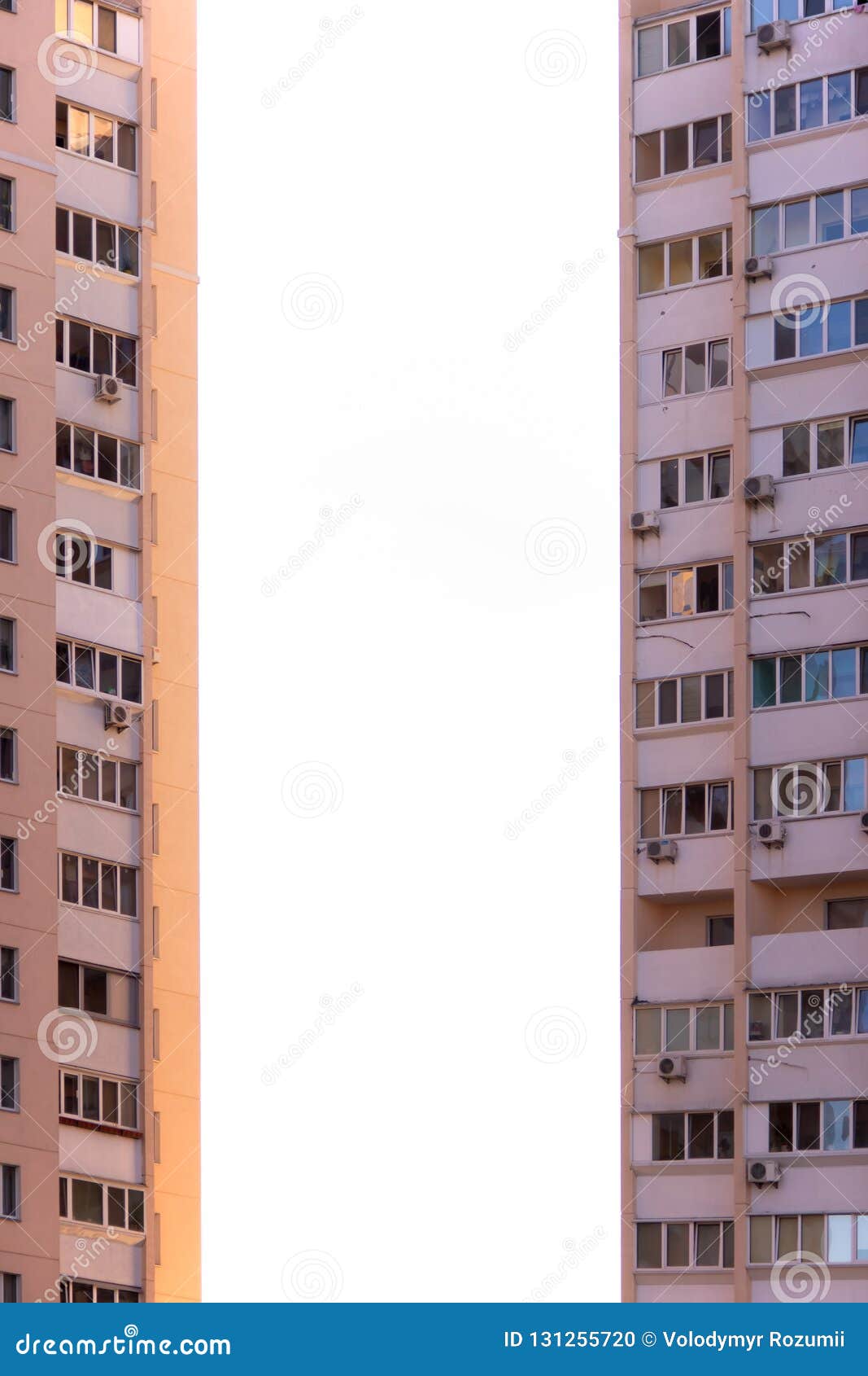 Two High-rise Buildings and a Void between Them Stock Photo - Image of ...