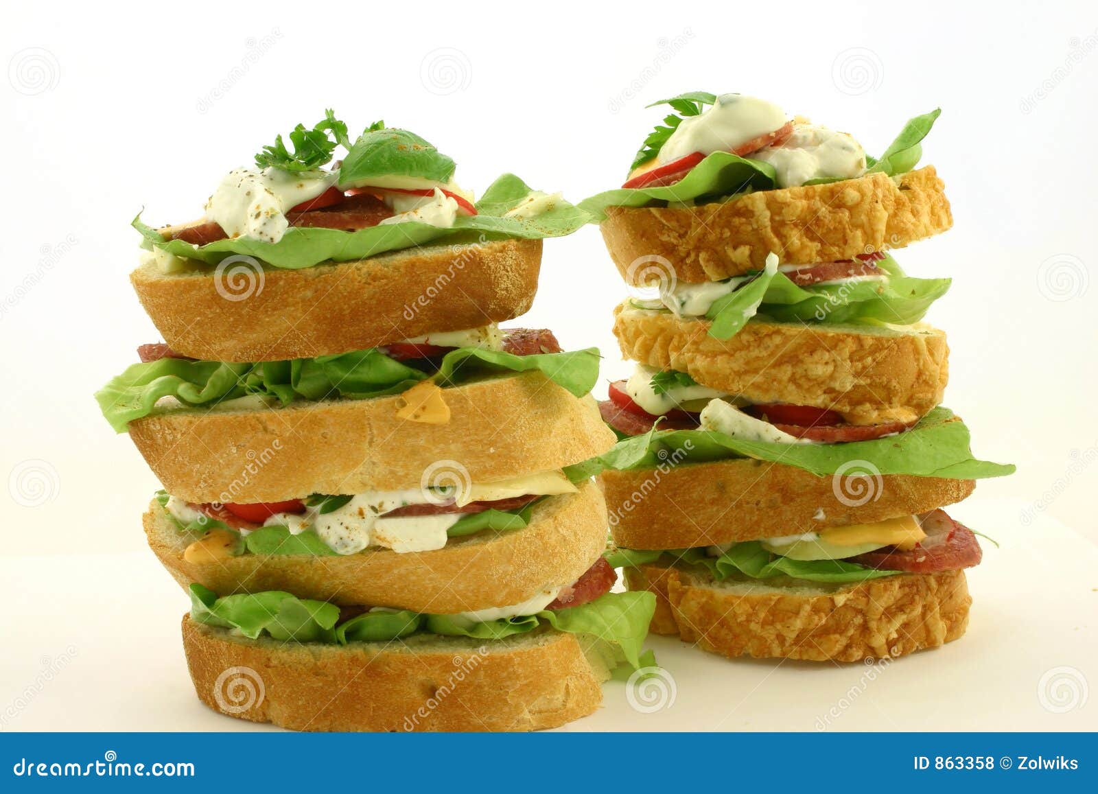 Two high sandwich stock photo. Image of healthy, meal, menu - 863358