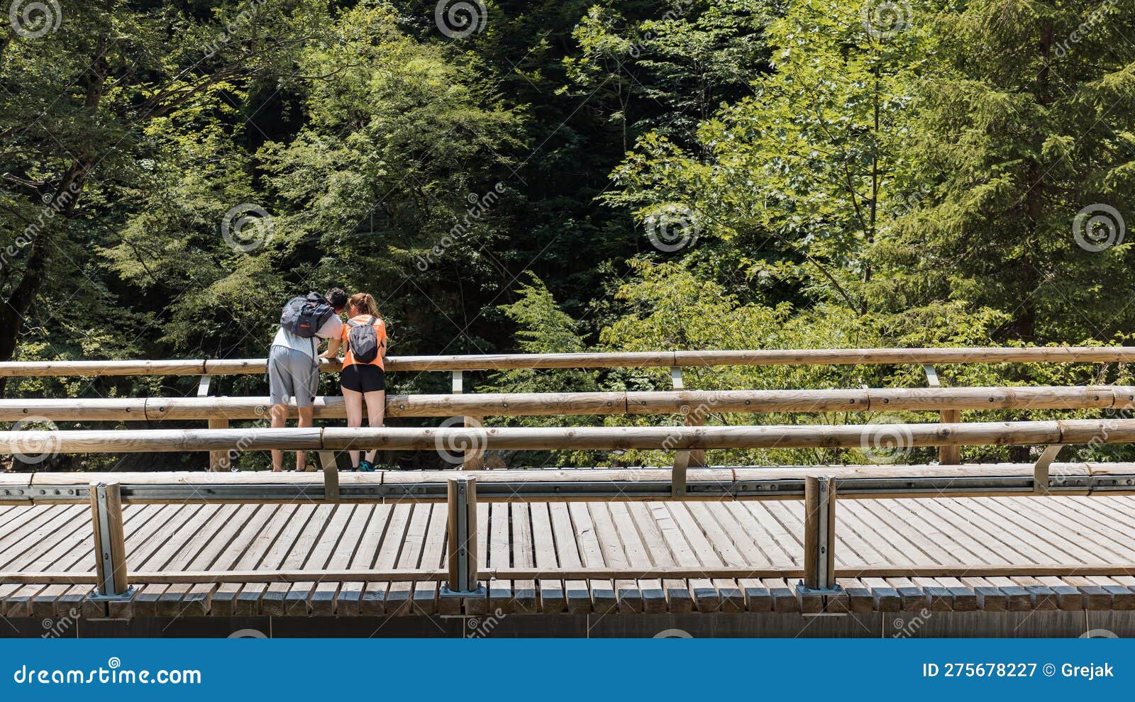 Two Hikers, a Couple in Love in Nature Stock Image - Image of mountain ...