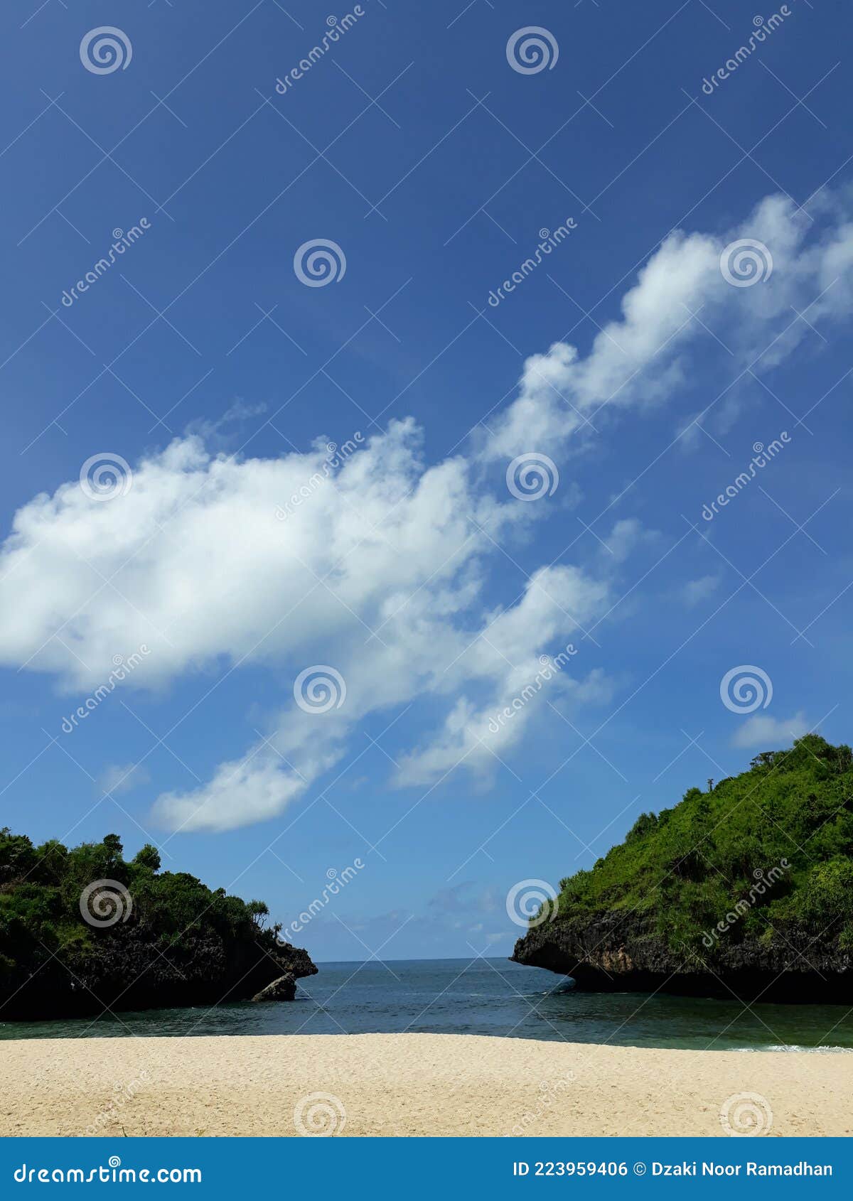 Two hills on one beach stock photo. Image of hills, gate - 223959406