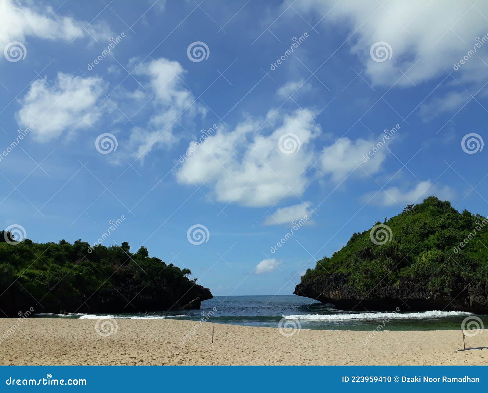 Two hills on one beach stock photo. Image of cape, water - 223959410