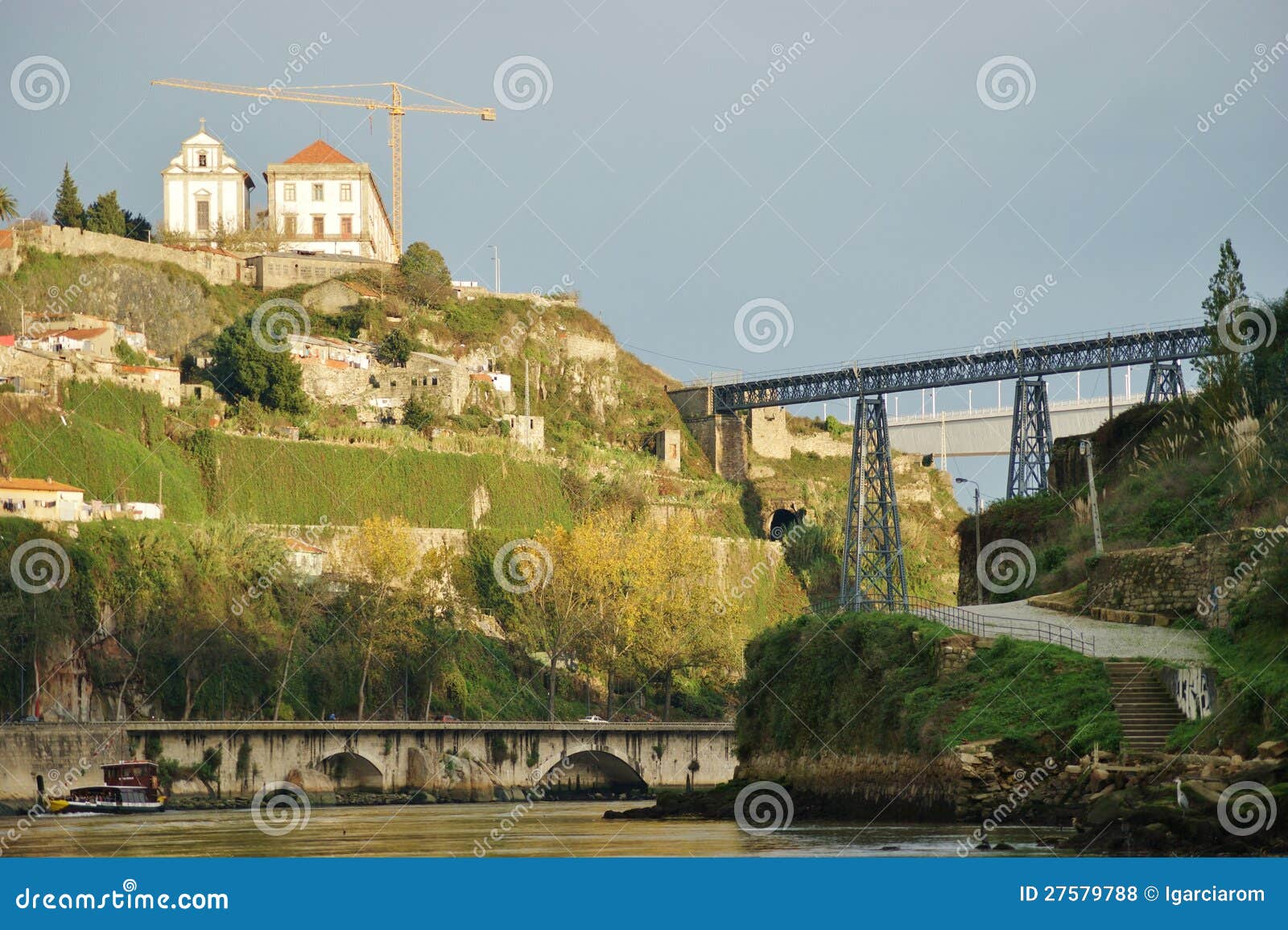 Between Two Hills: the River Stock Photo - Image of bridge, water: 27579788