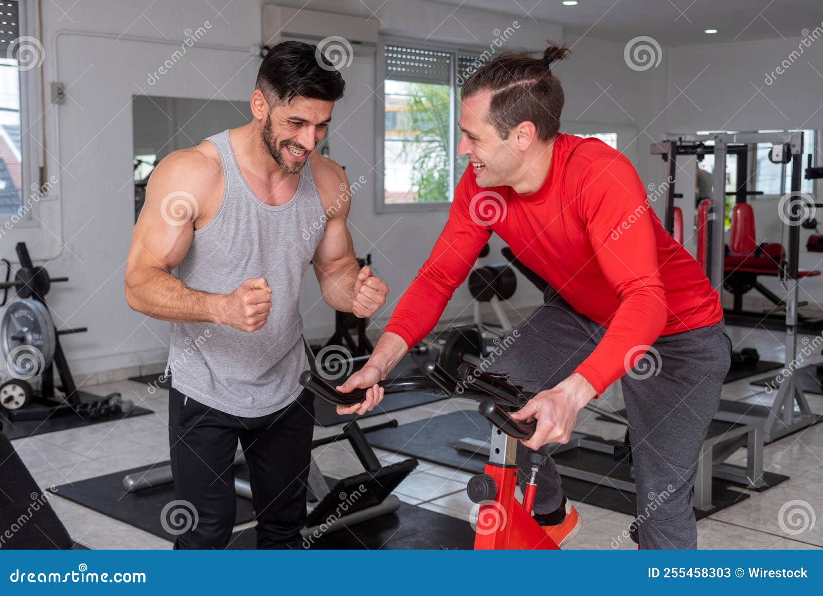 Hispanic Guys from Argentina Working Out in Gym Stock Image - Image of ...