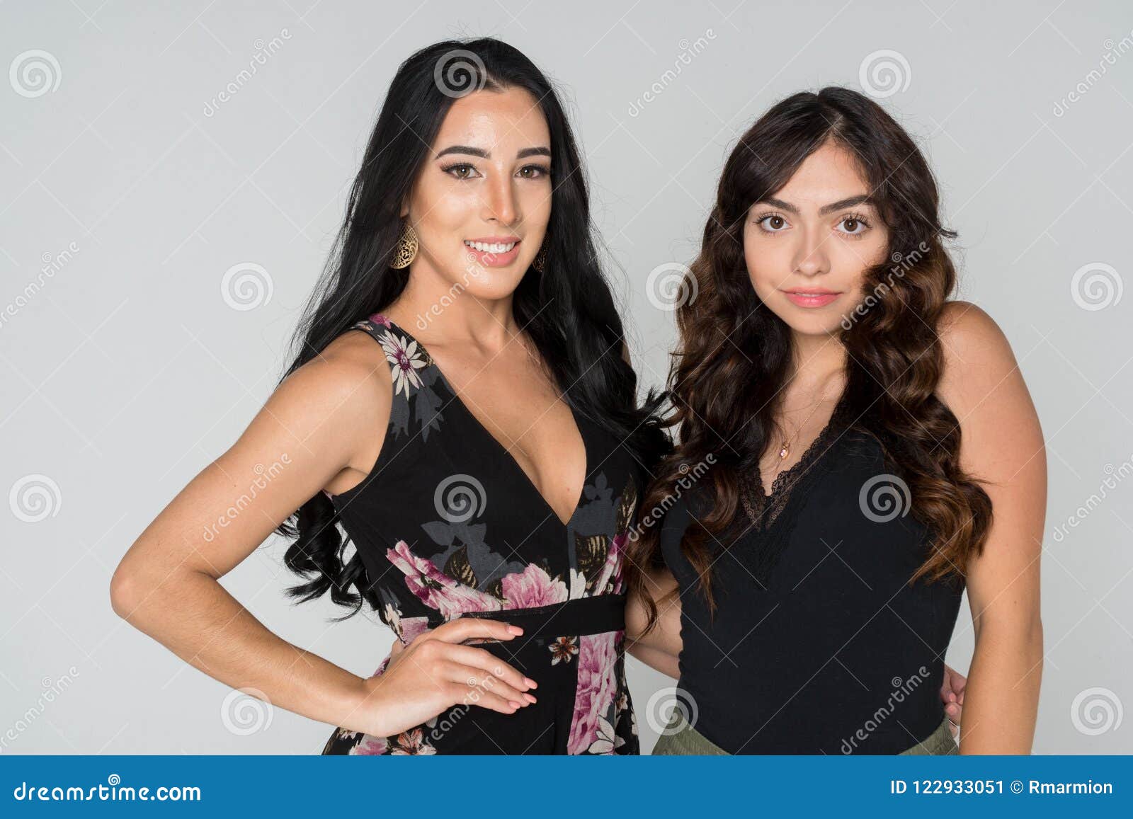 Two Hispanic Women Friends stock image. Image of lifestyle - 122933051