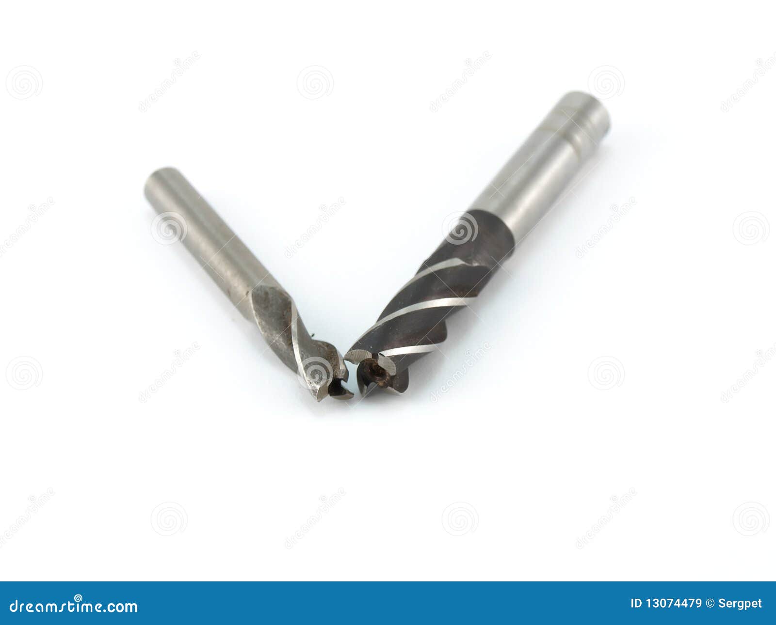 Two hole-boring cutters stock image. Image of hard, steel - 13074479