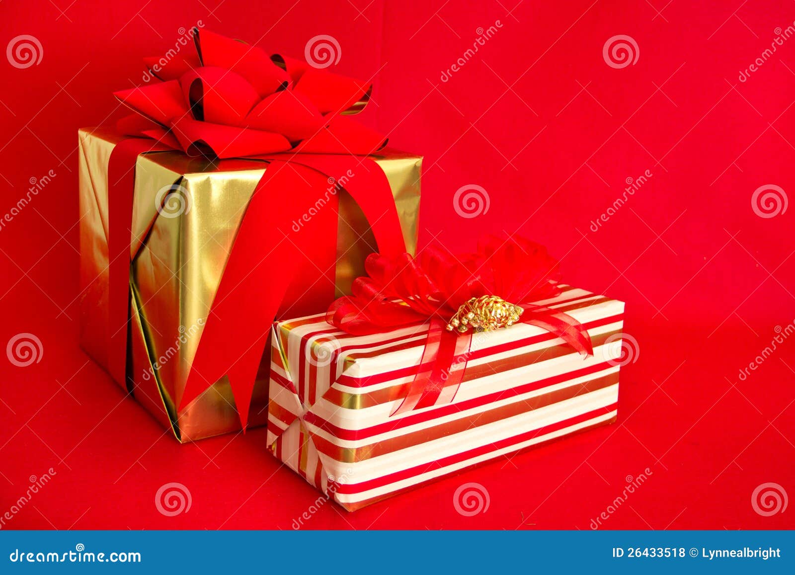 Two Holiday Gifts stock photo. Image of christmasgifts - 26433518