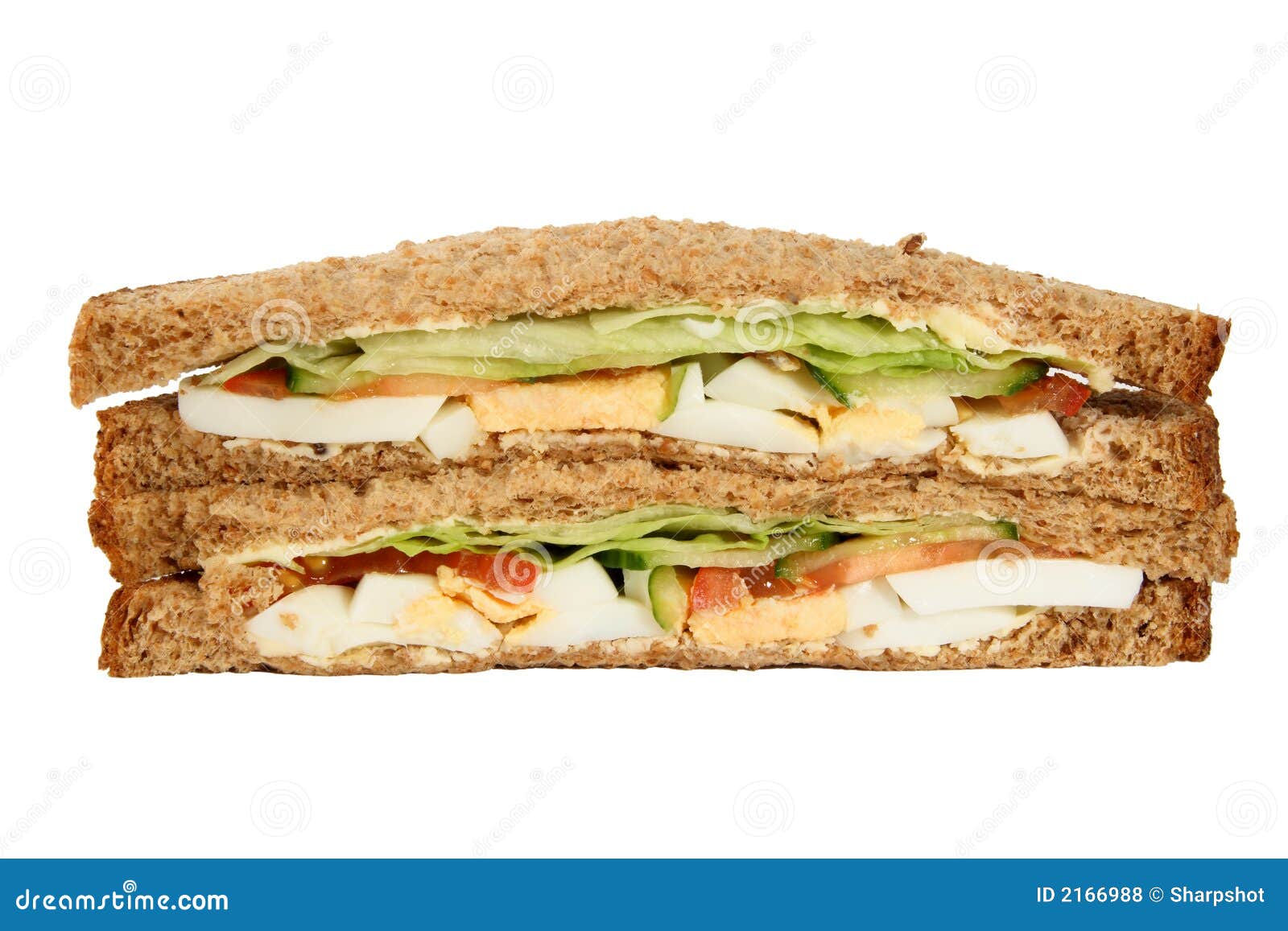 Two homemade sandwiches stock photo. Image of brown, isolated - 2166988
