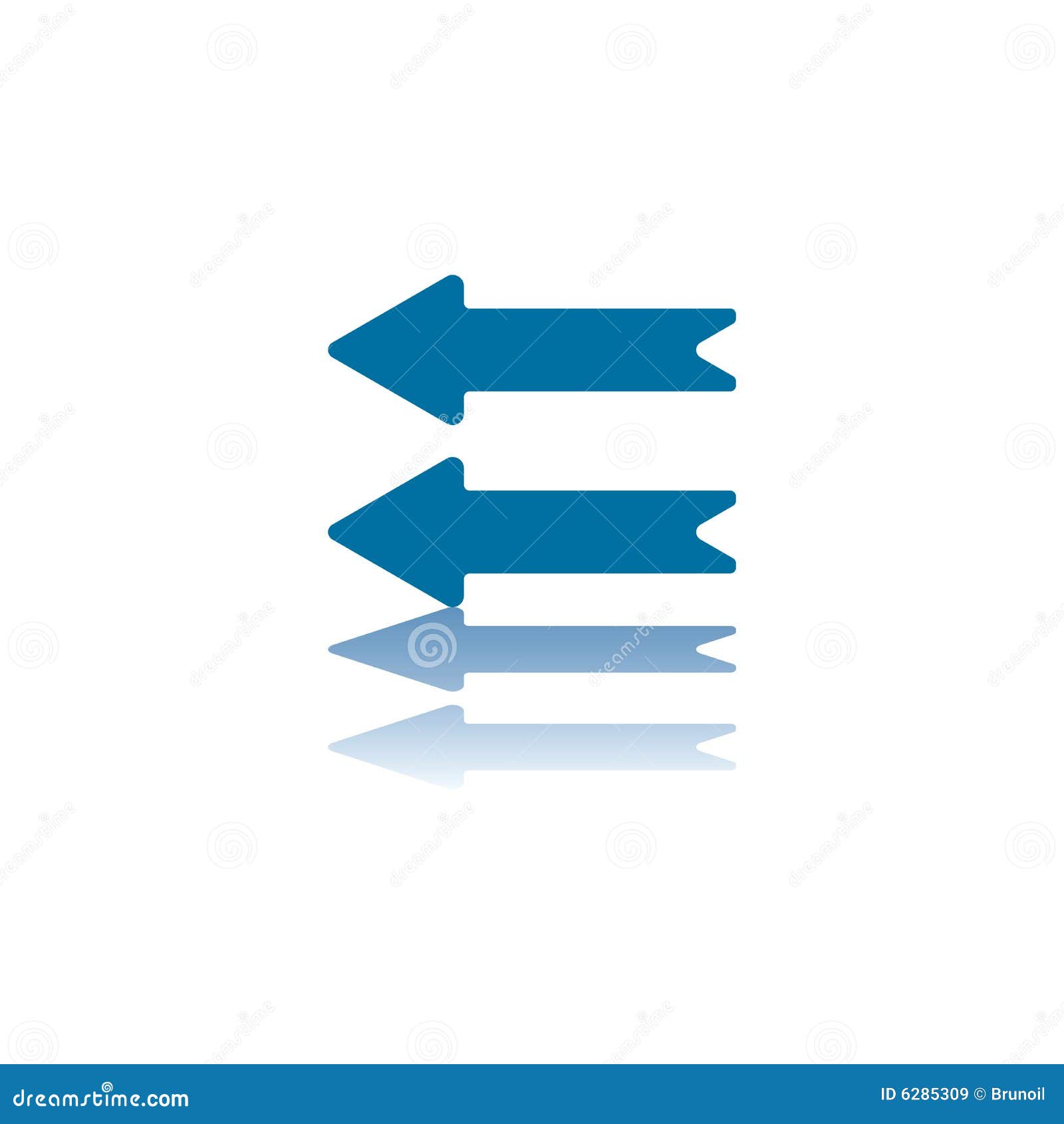 Two Horizontal Left Arrows stock vector. Illustration of communicate ...