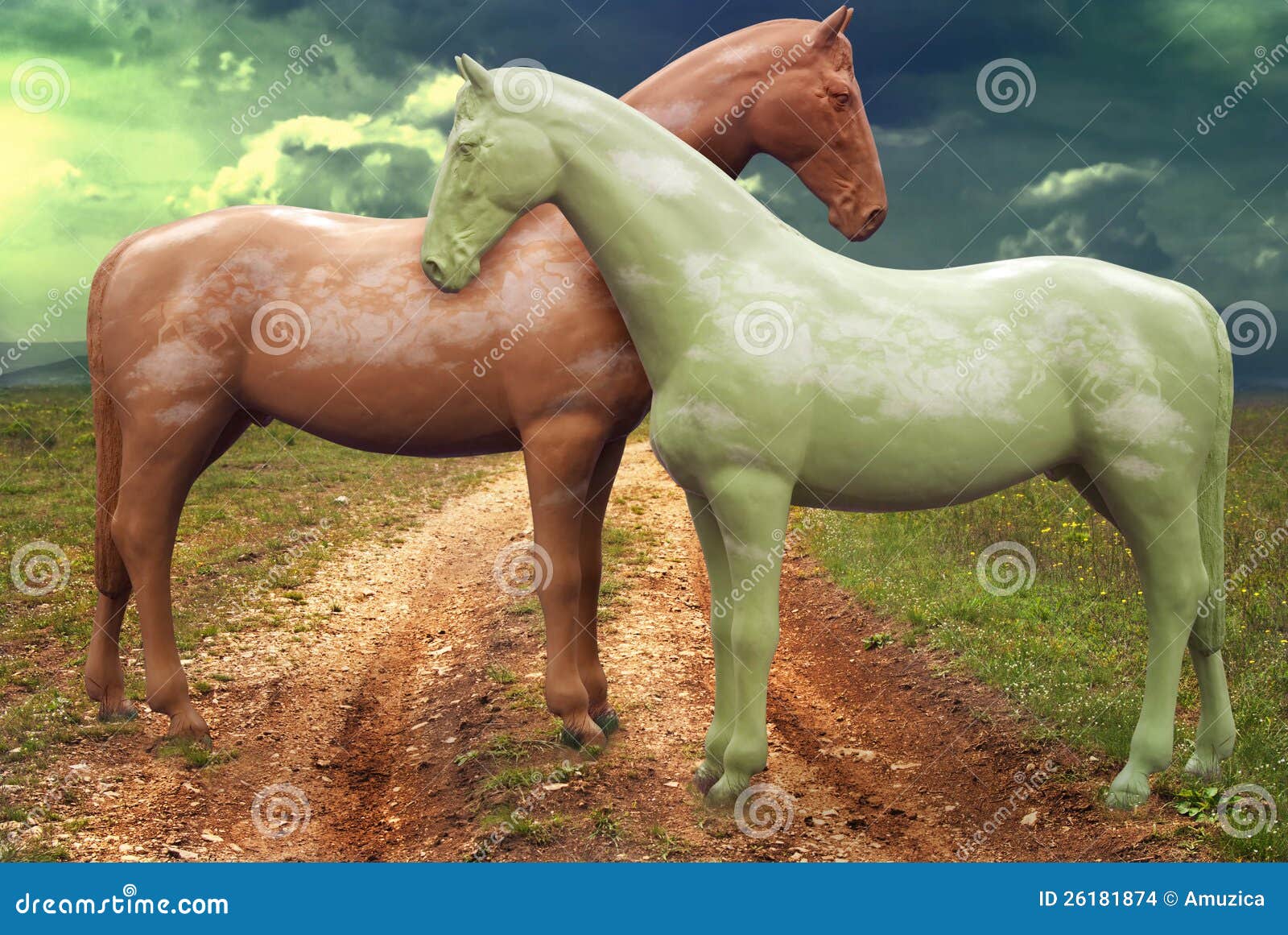 Two horses stock illustration. Illustration of horse - 26181874
