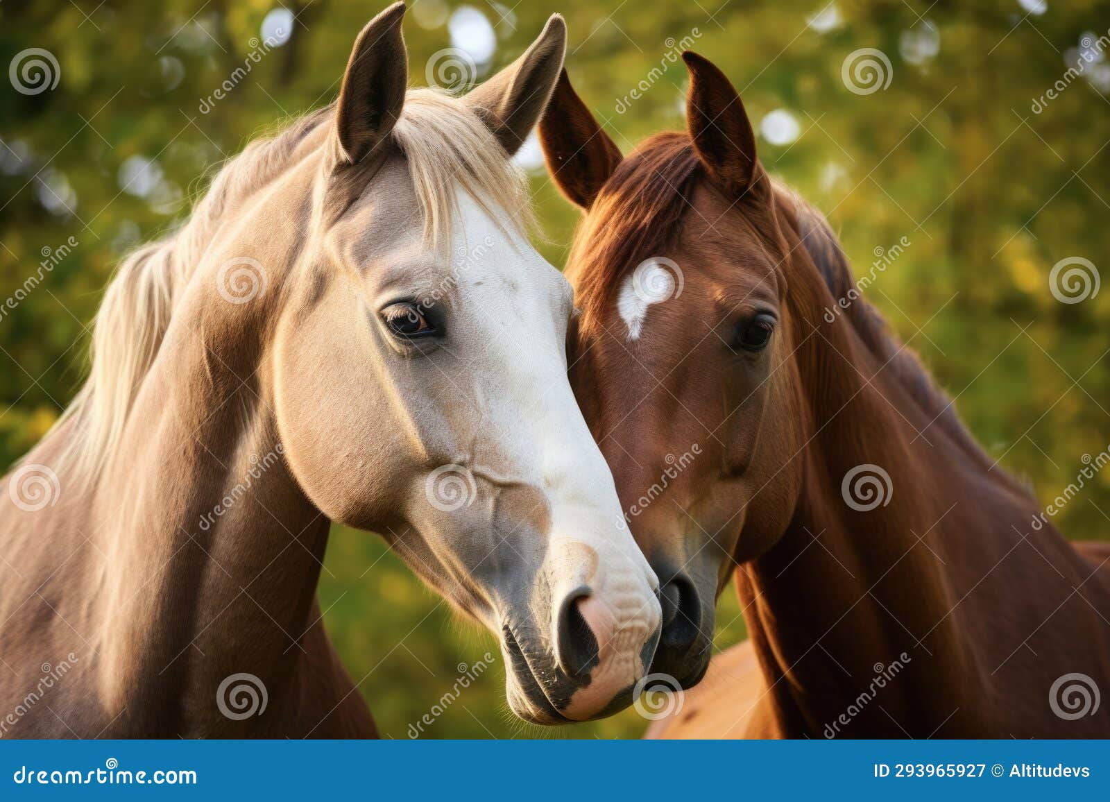 Two horses nuzzling stock illustration. Illustration of animal - 293965927