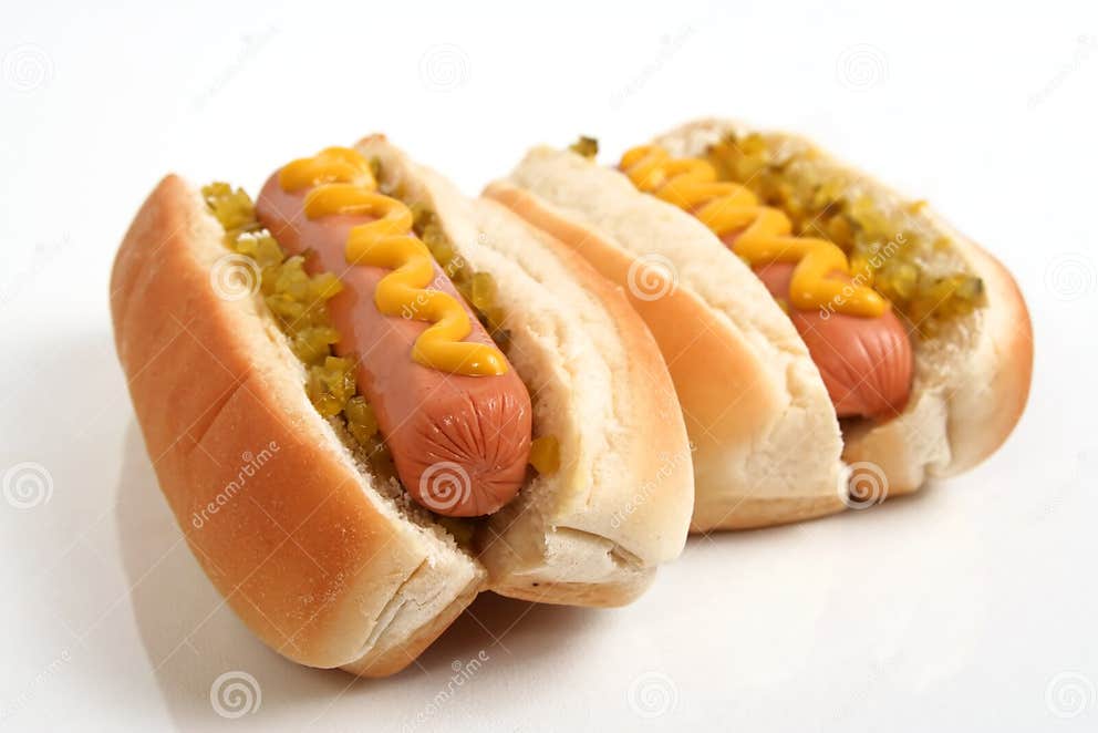 Two hot dogs stock image. Image of ketchup, relish, picnic - 503359