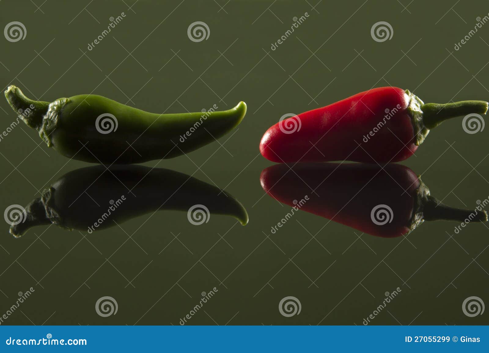 Two hot peppers stock image. Image of culinary, colorful - 27055299