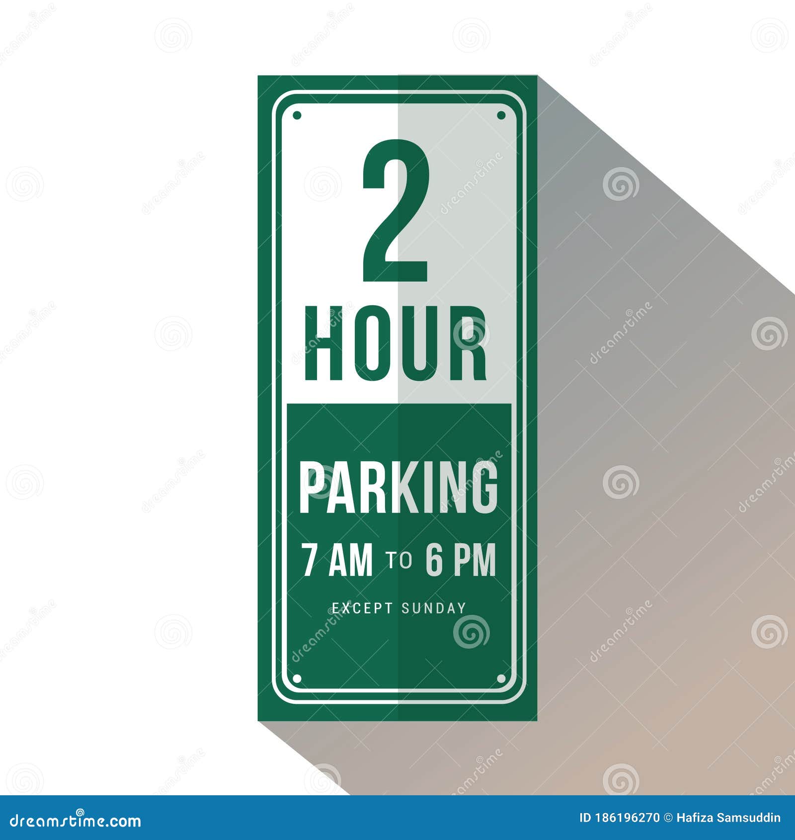 Two Hour Parking. Vector Illustration Decorative Design Stock Vector ...