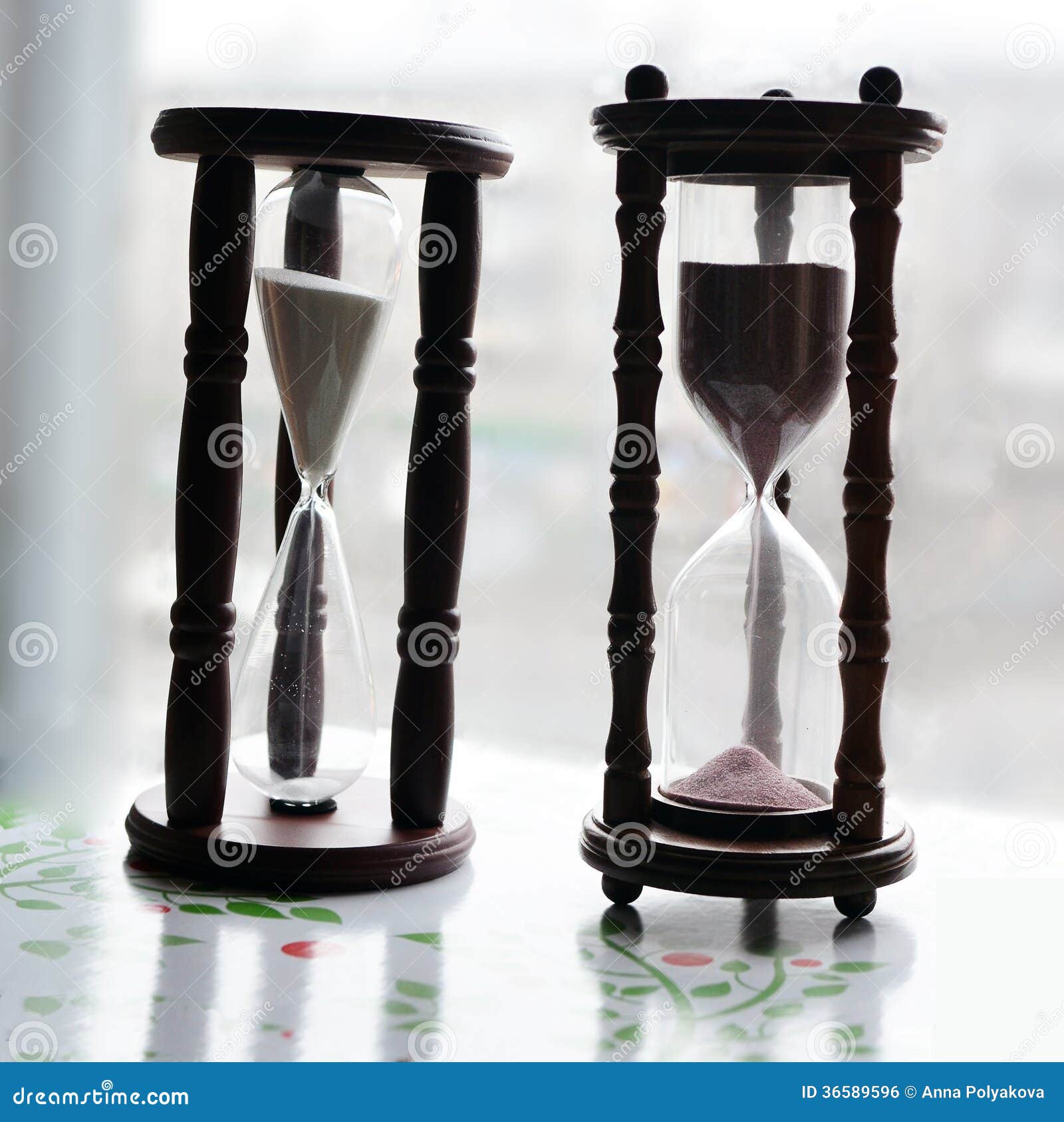 Two hourglasses stock photo. Image of blure, attractive - 36589596