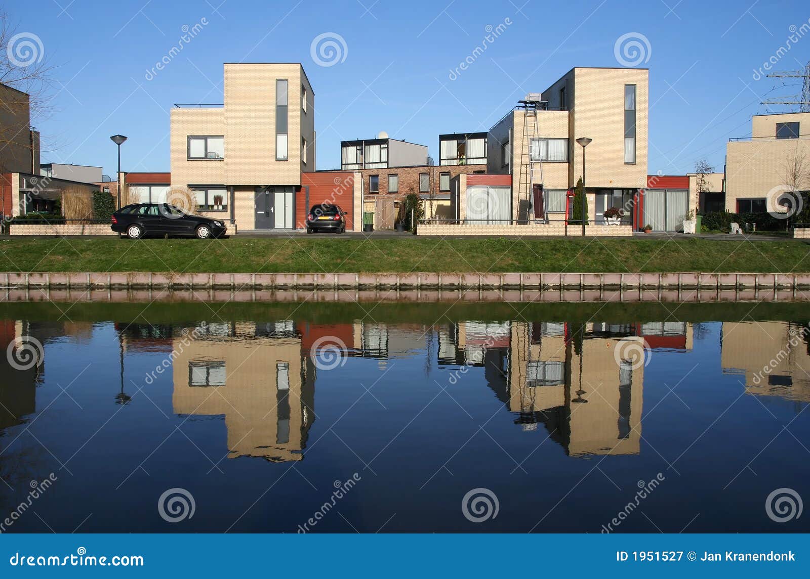 Two houses stock image. Image of property, houses, water - 1951527