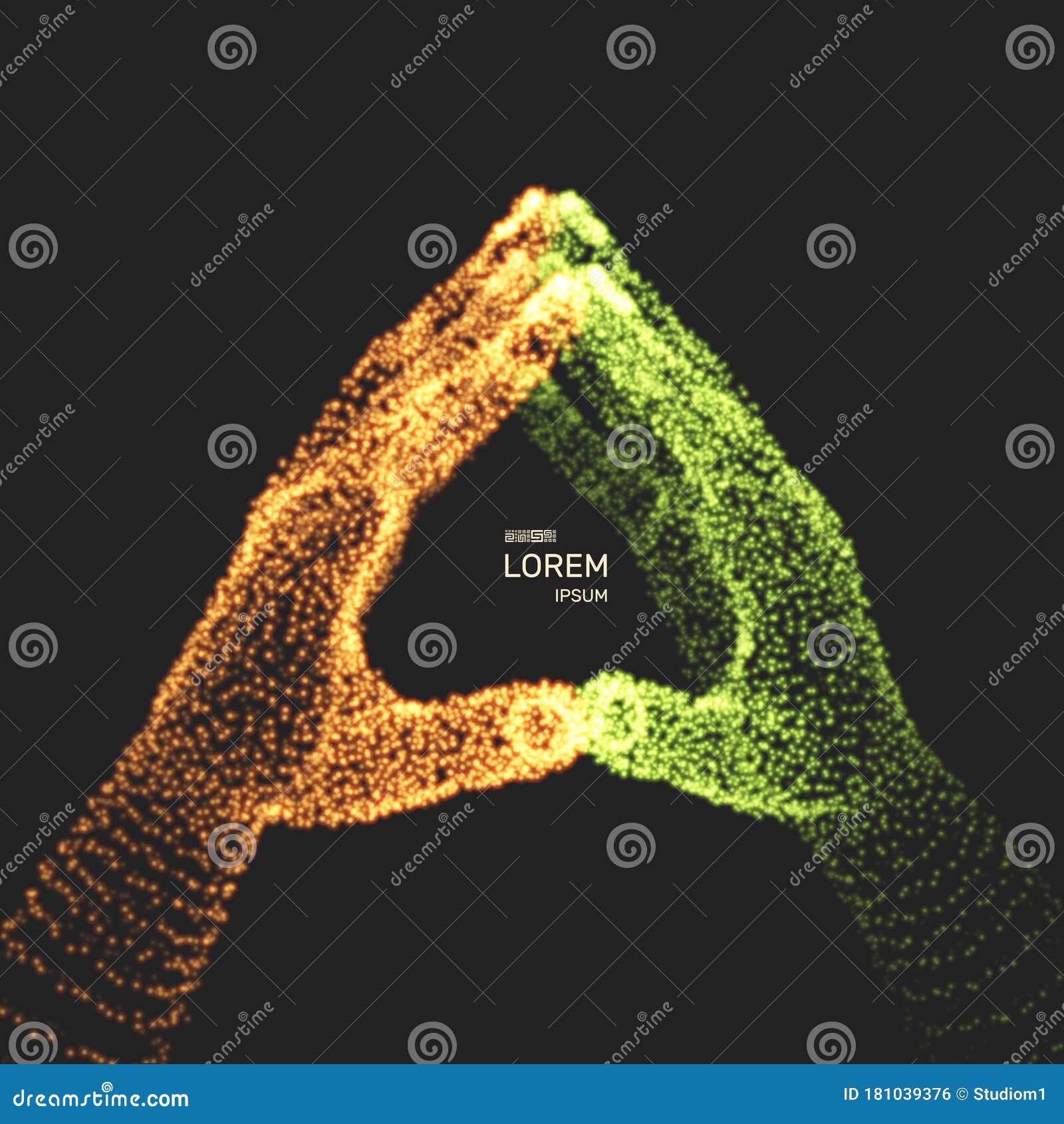 Two Human Hands. Connection Structure. Business Concept Stock Vector ...