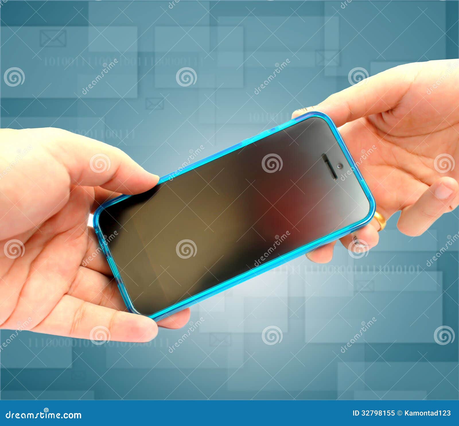 Two Human Hands Holding Phone Stock Image - Image of human, connection ...