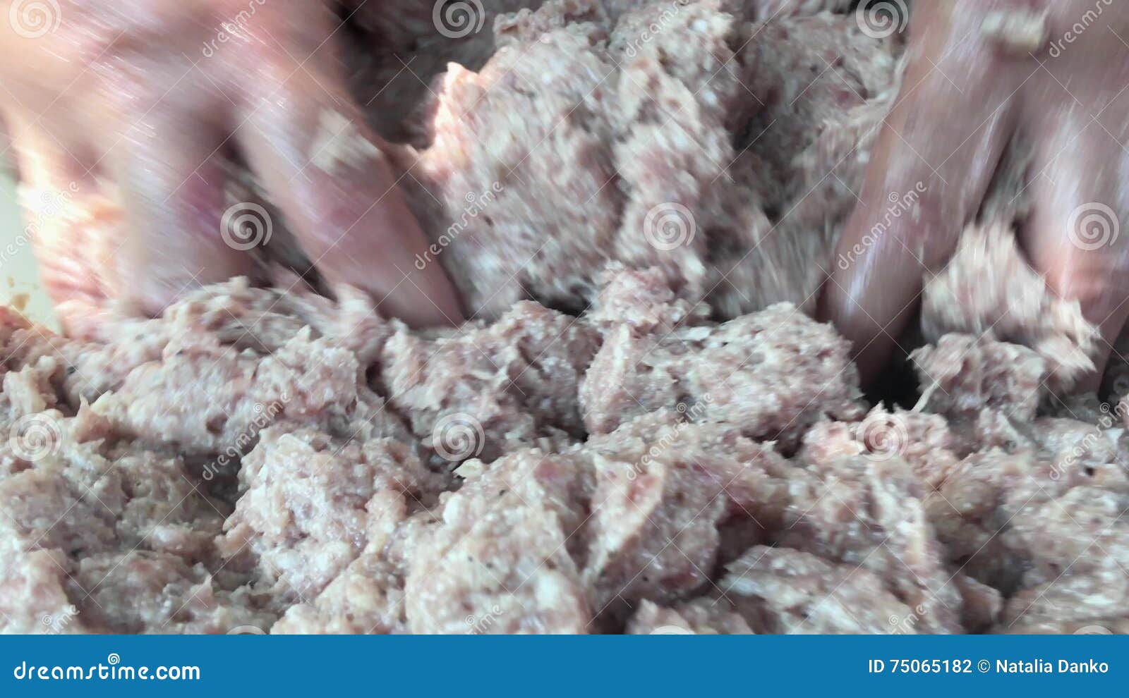 Two Human Hands Knead Minced Meat Stock Footage - Video of beef, tasty ...