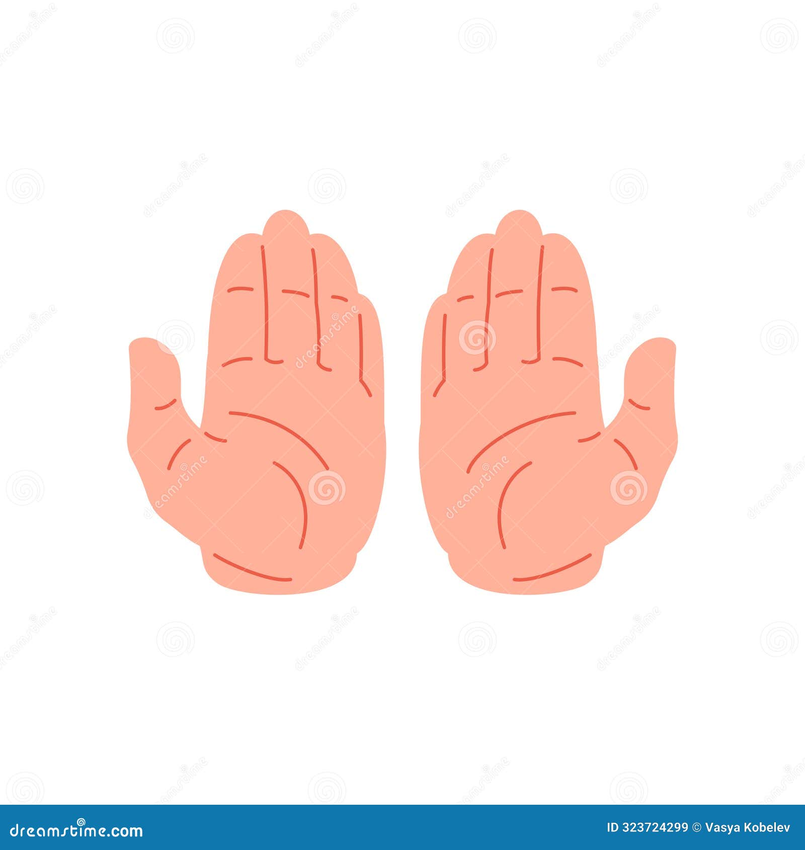 HELP Gesture Asl. Hand Gesture, Palm And Fist. Vector Illustration ...