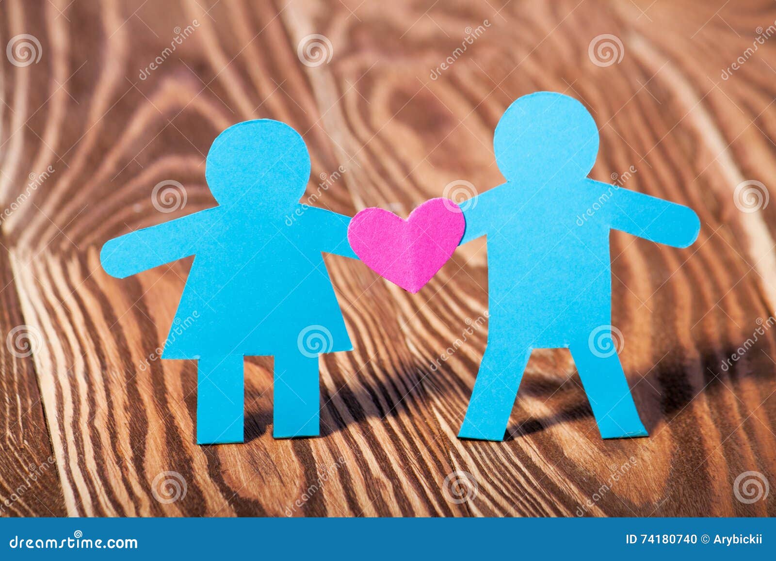 Two human paper. stock photo. Image of children, business - 74180740