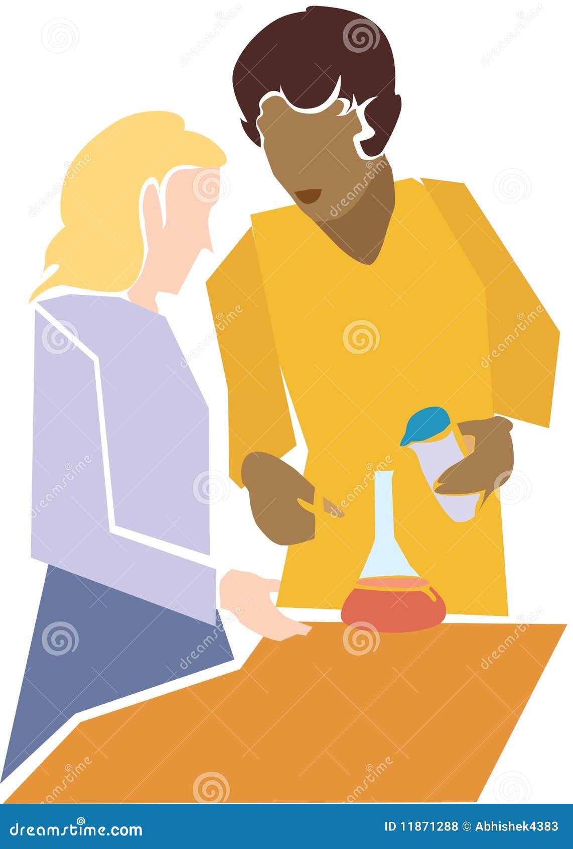 Two humans working stock illustration. Illustration of woman - 11871288