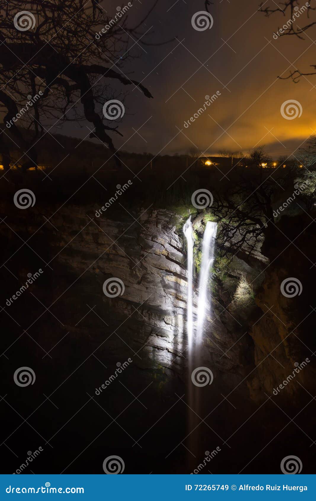 Two Hundred Meters Waterfall Stock Image - Image of spain, river: 72265749