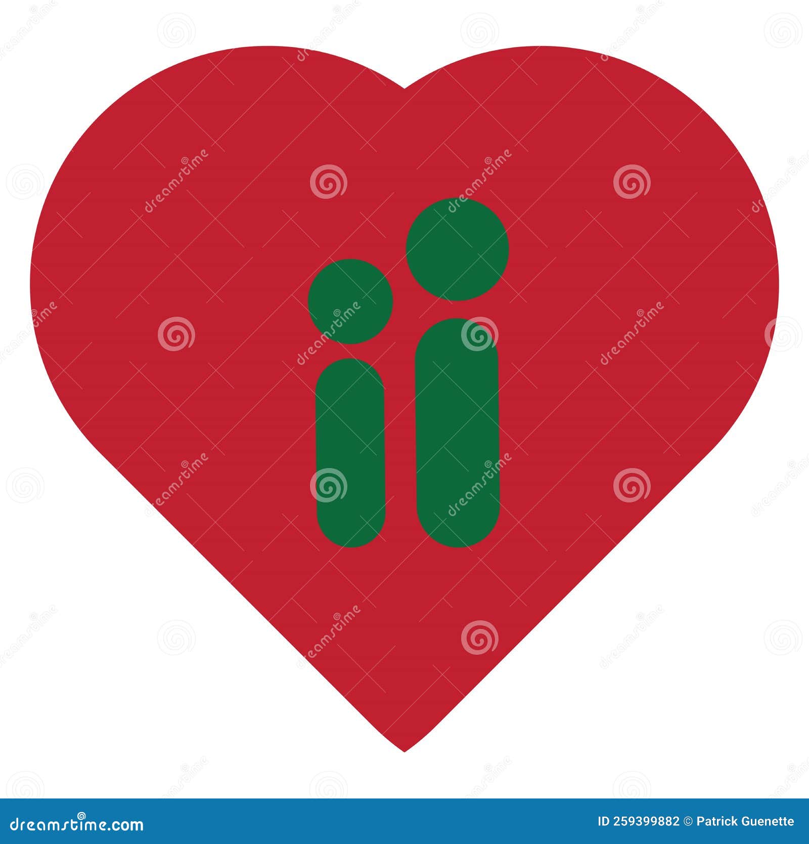 Two I in a Heart Logo, Icon Stock Vector - Illustration of cartoon ...