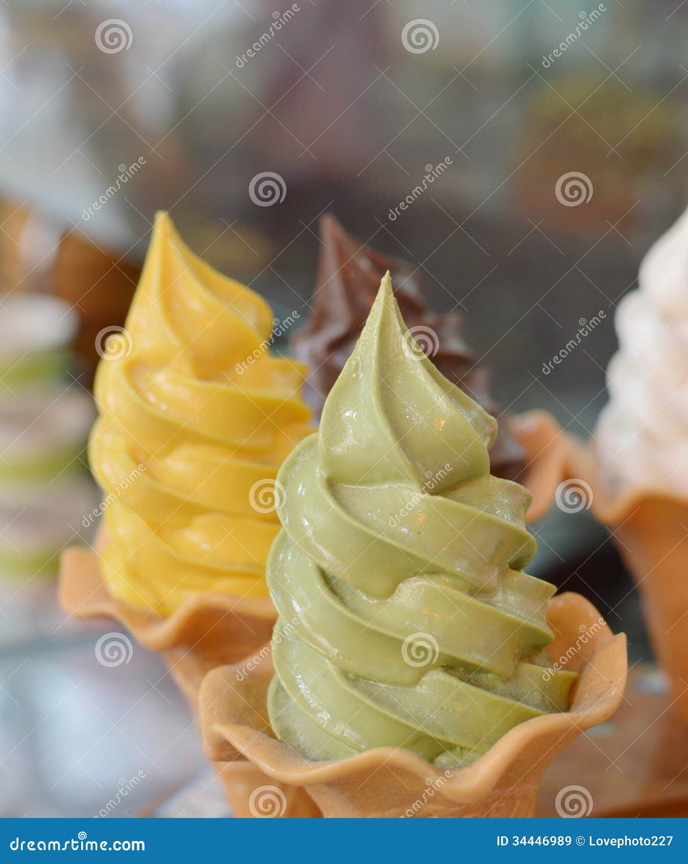 Two ice creams stock image. Image of cool, dairy, food - 34446989