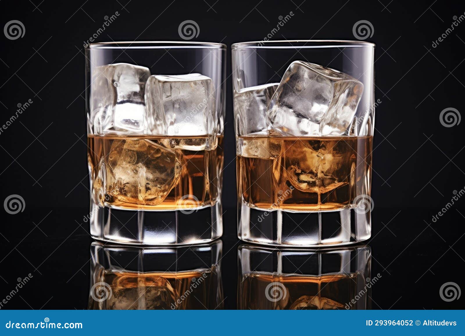 Two Ice Cubes Melting Together in a Glass Stock Photo - Image of liquid ...