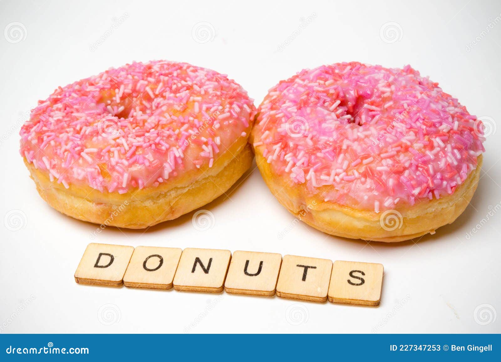 Iced Ring Donuts stock image. Image of yummy, sweet - 227347253