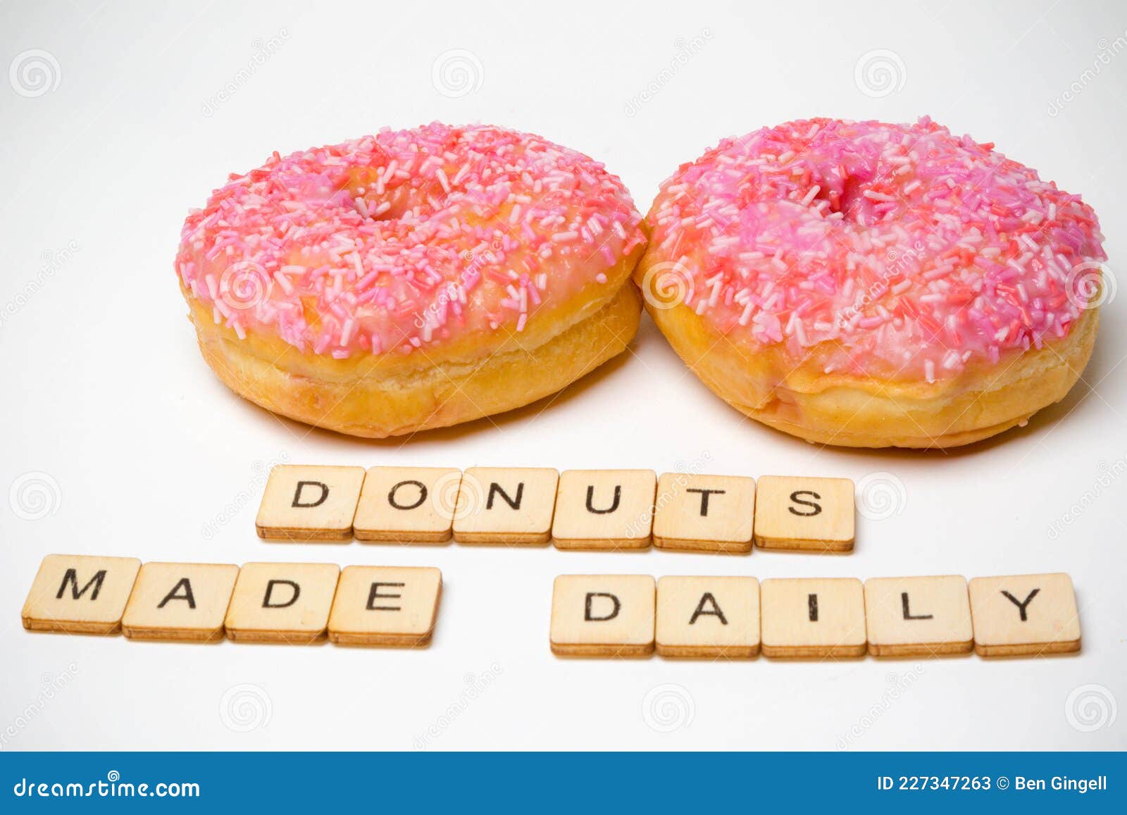 Iced Ring Donuts stock image. Image of icing, sprinkles - 227347263