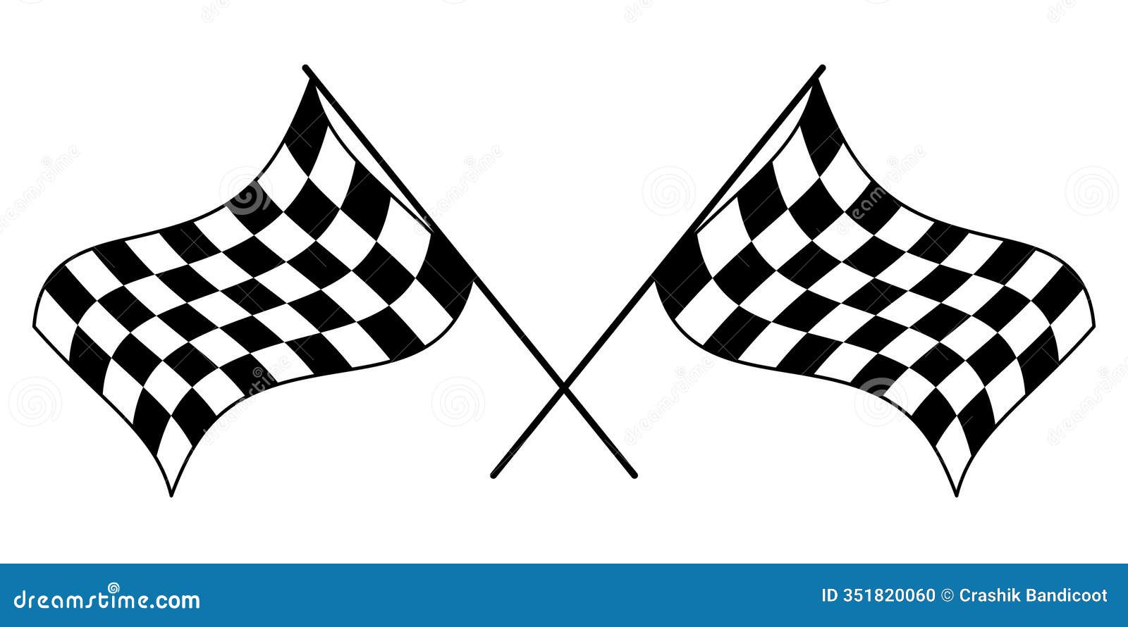 Two Identical Checkerboard Flags that Intersect Each Other. Stock ...