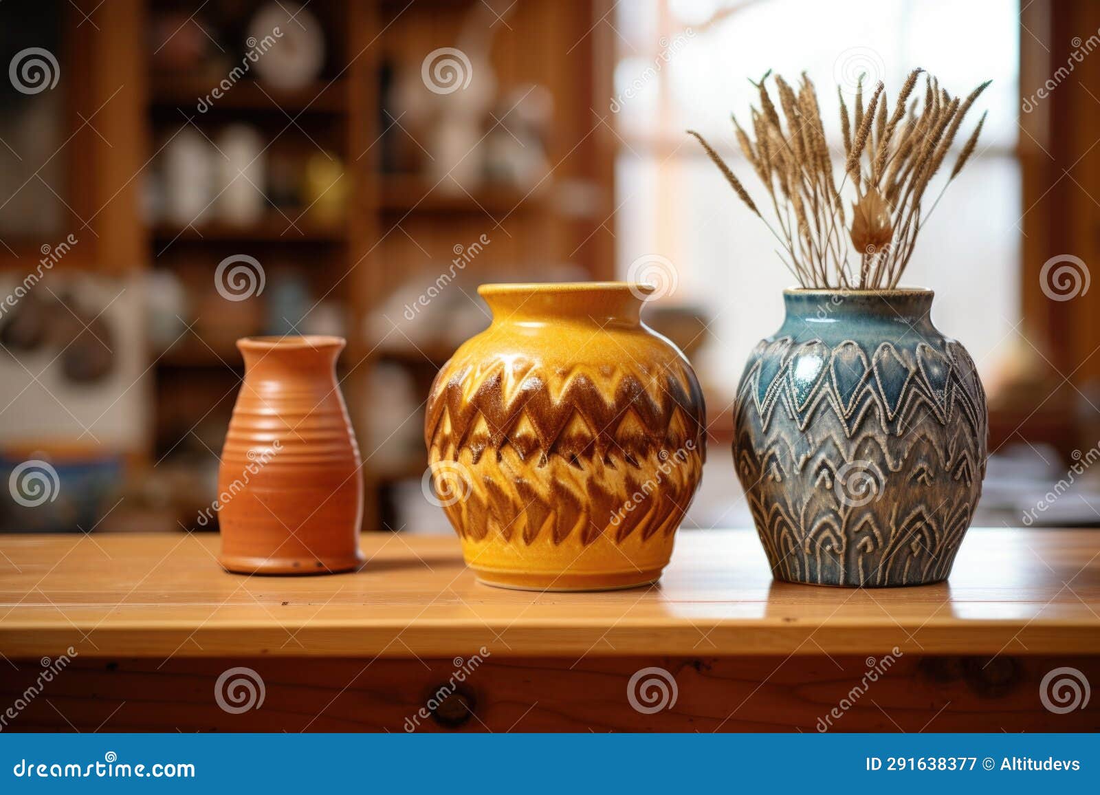 Two Identical Pottery Pieces on a Craft Table Stock Image - Image of ...